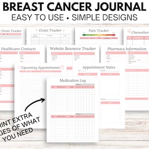 Breast Cancer Journal: Self-care & Reflection (printable PDF) - Etsy