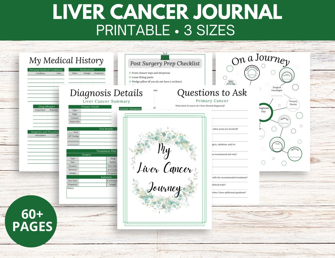 Liver Cancer Journal Printable Journal Liver Cancer Gift - Etsy