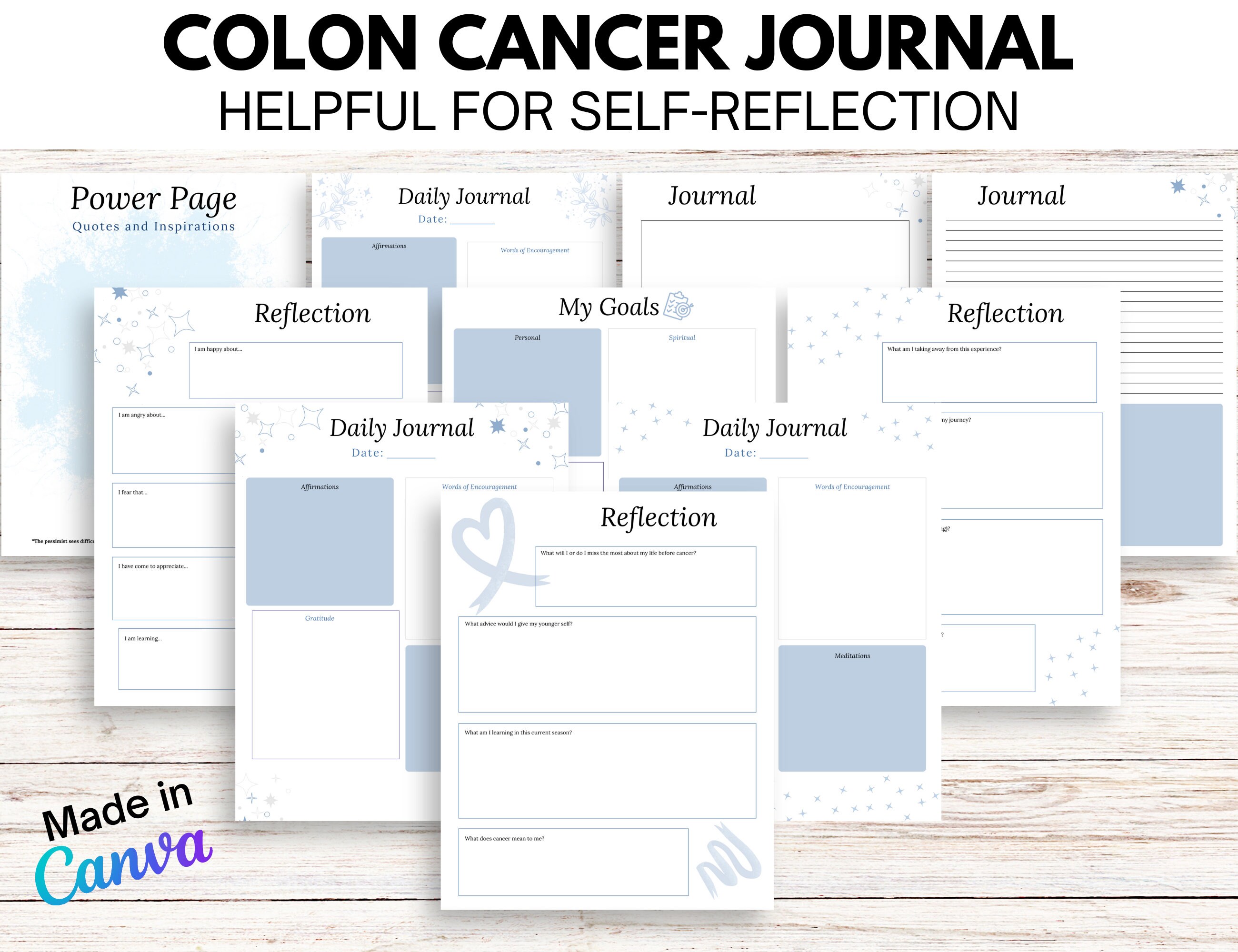 Colon Cancer Journal | Printable Journal | Colon Cancer Gift ...