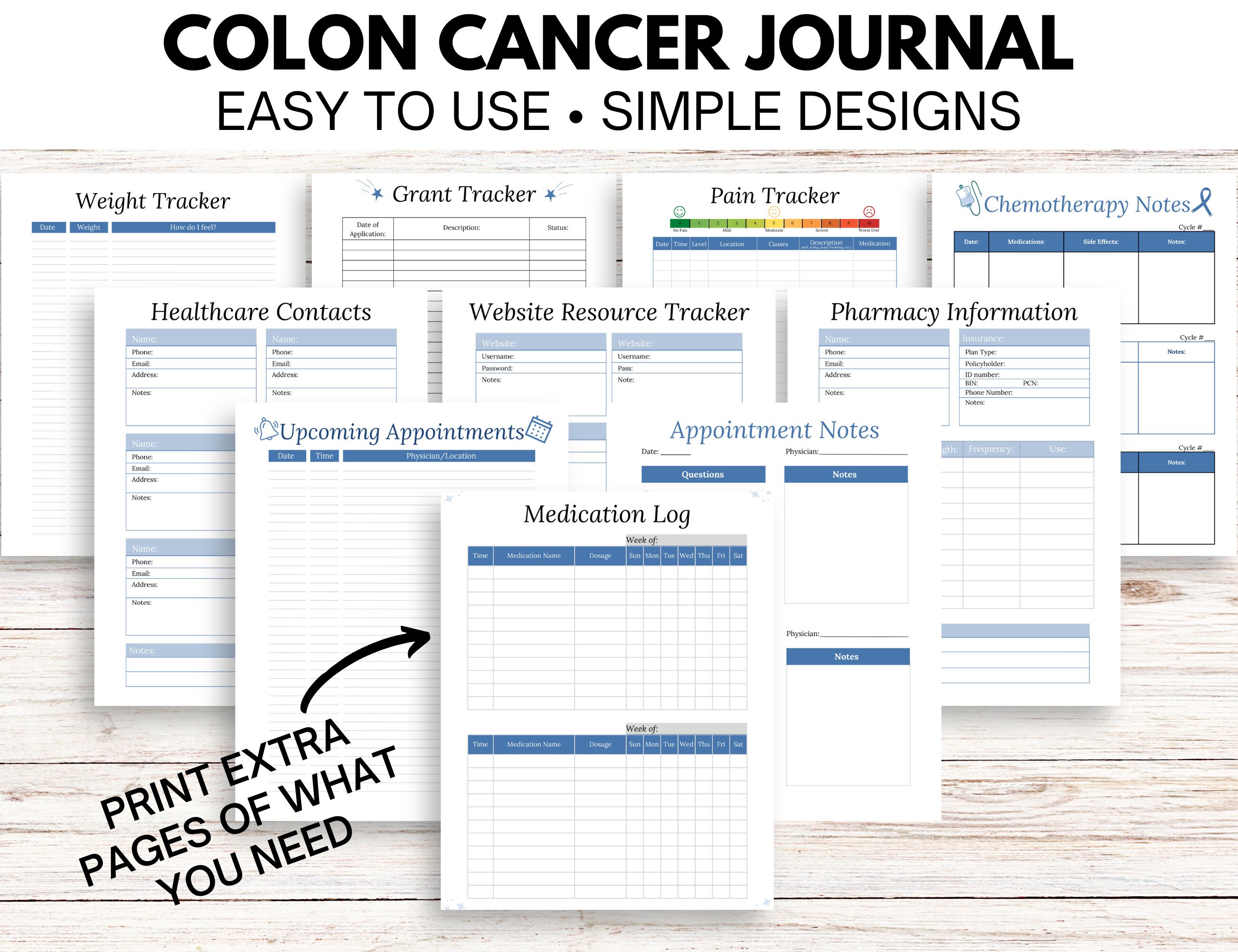Colon Cancer Journal | Printable Journal | Colon Cancer Gift ...