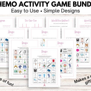 Breast Cancer Activity Game Bundle: Chemotherapy Gift (printable PDF ...