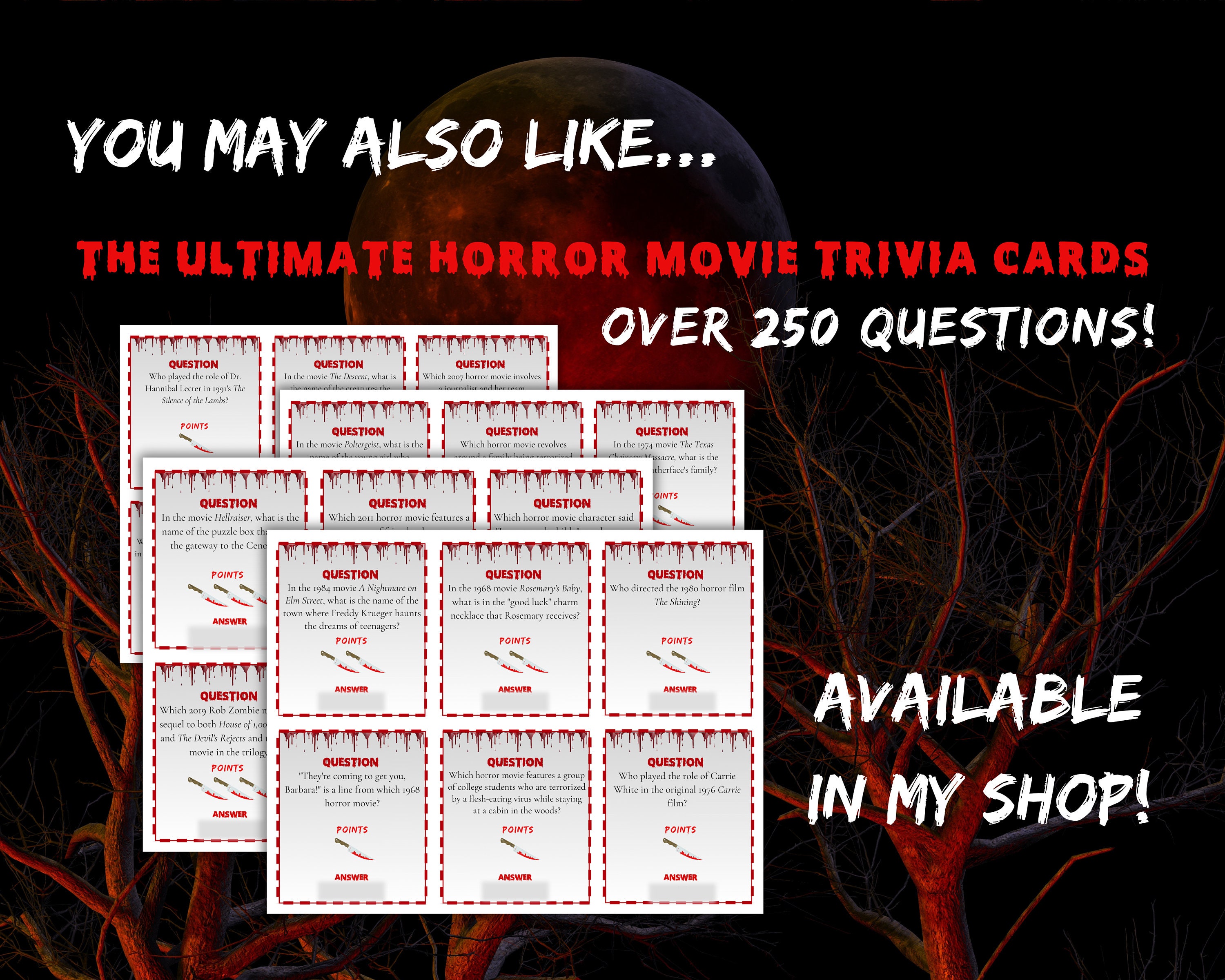 Horror Movie Watching Drinking Game, Fun Halloween Party Ideas, Scary ...