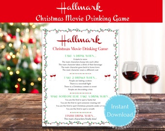 Hallmark Christmas Movie Drinking Game, Printable Holiday Game ...
