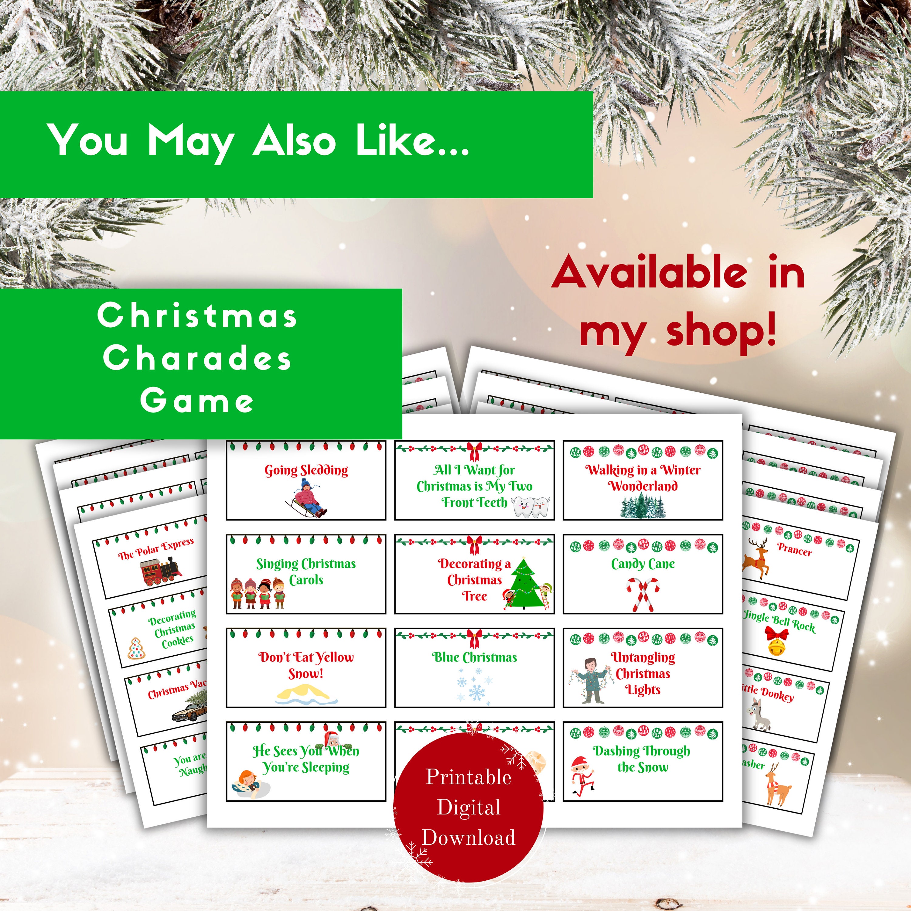 Christmas Scattergories Party Game, Instant Download, Holiday Office ...