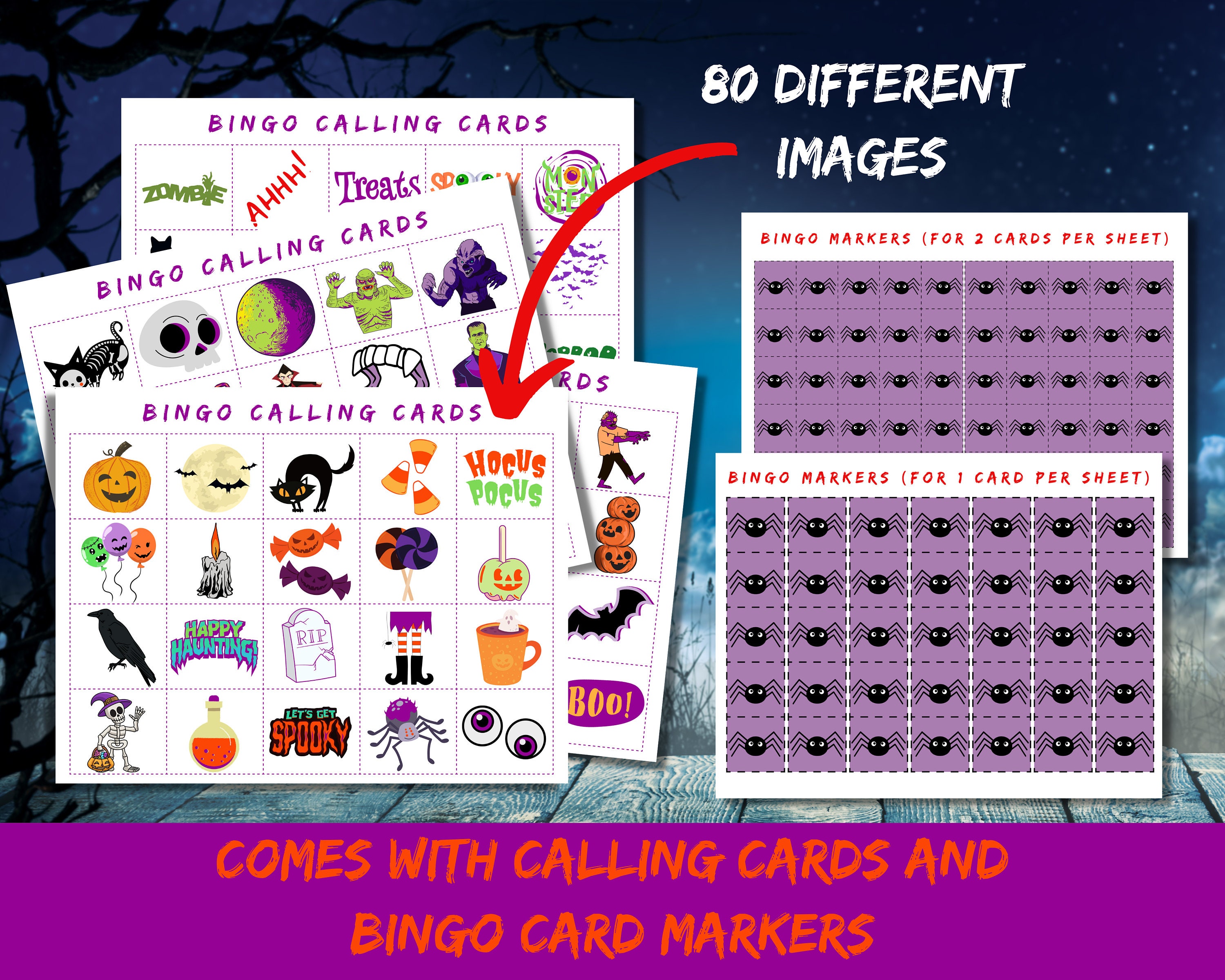 Halloween Bingo Printable Game, Instant Download, School Classroom ...