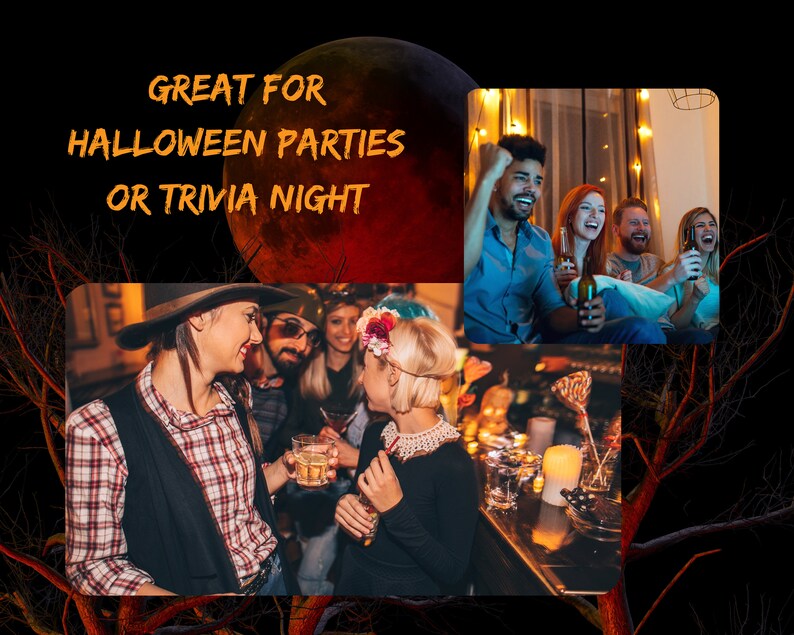 Horror Movie Trivia 250 Cards, Halloween Party Horror Film Game ...