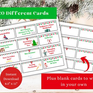 Christmas Charades 120 Cards for All Ages, Adults and Kids Party Game ...