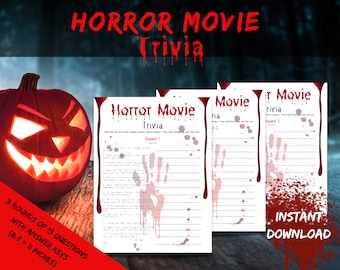Horror Movie Trivia V1 Zoom Powerpoint 35 Questions Virtual - Etsy