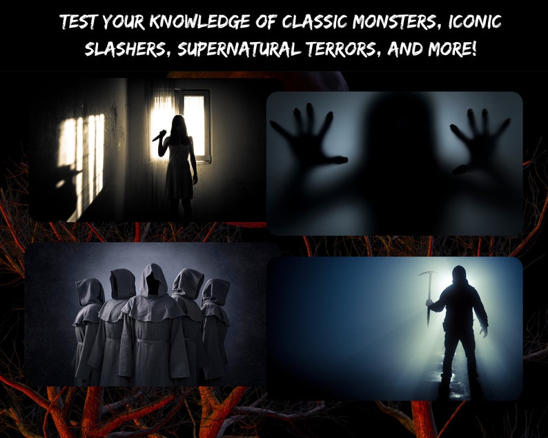 Horror Movie Trivia 250 Cards, Halloween Party Horror Film Game ...