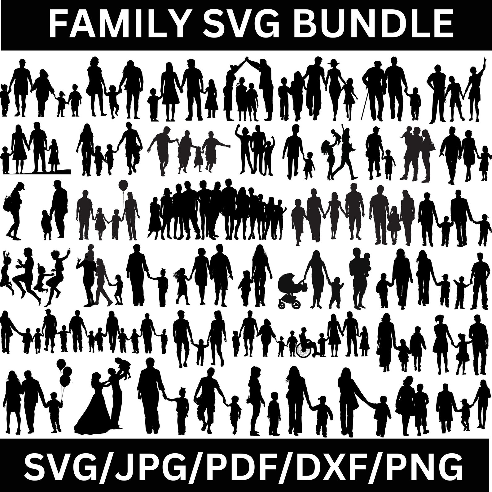 Family SVG Bundle Family Vector Mom Dad Svg Family Clipart - Etsy