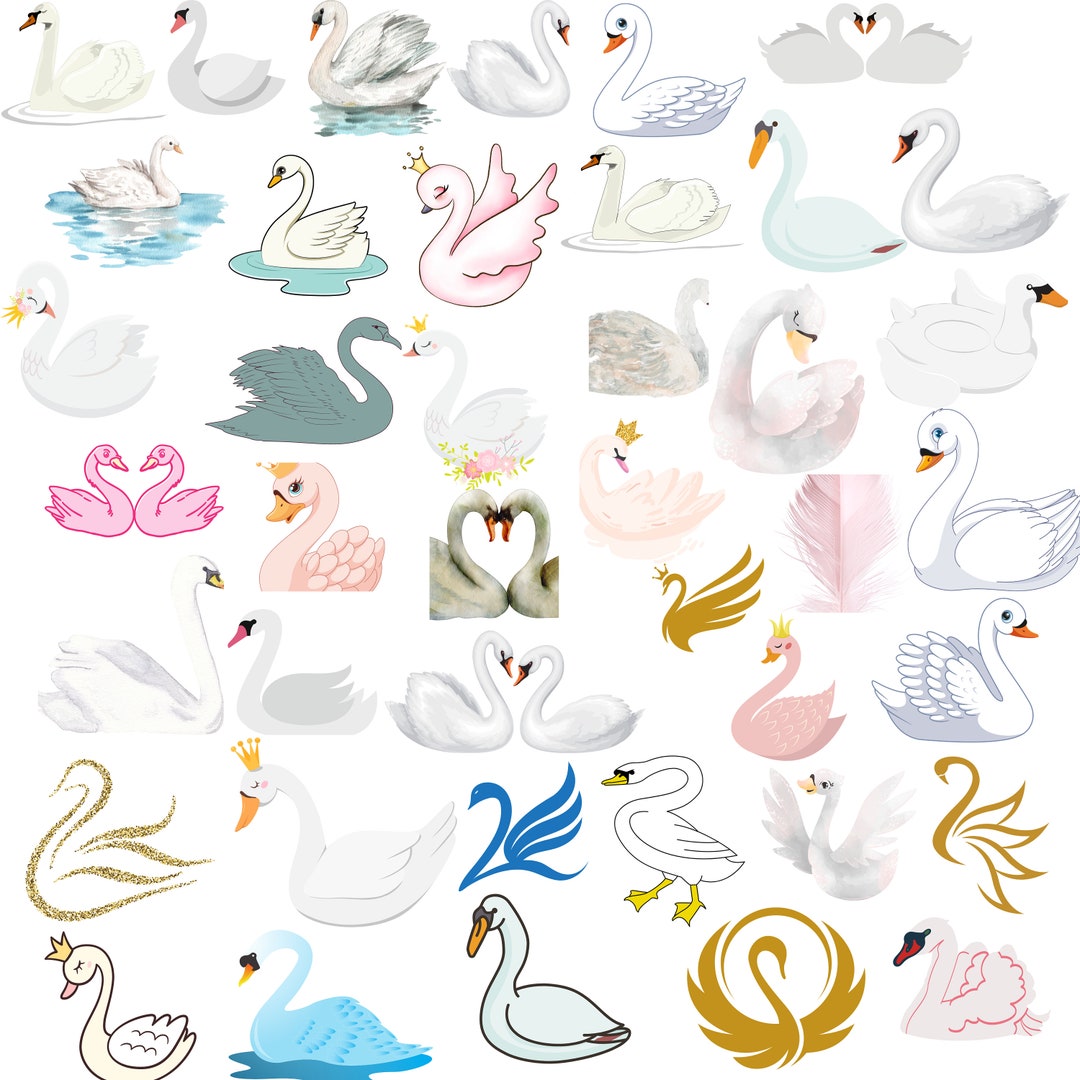 Swan SVG Bundle Swan Clipart Swan Vector Swan Cut File - Etsy Canada