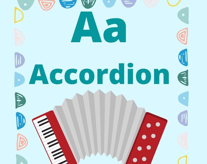 Musical Instruments Alphabet Banner - Elementary Music - Etsy