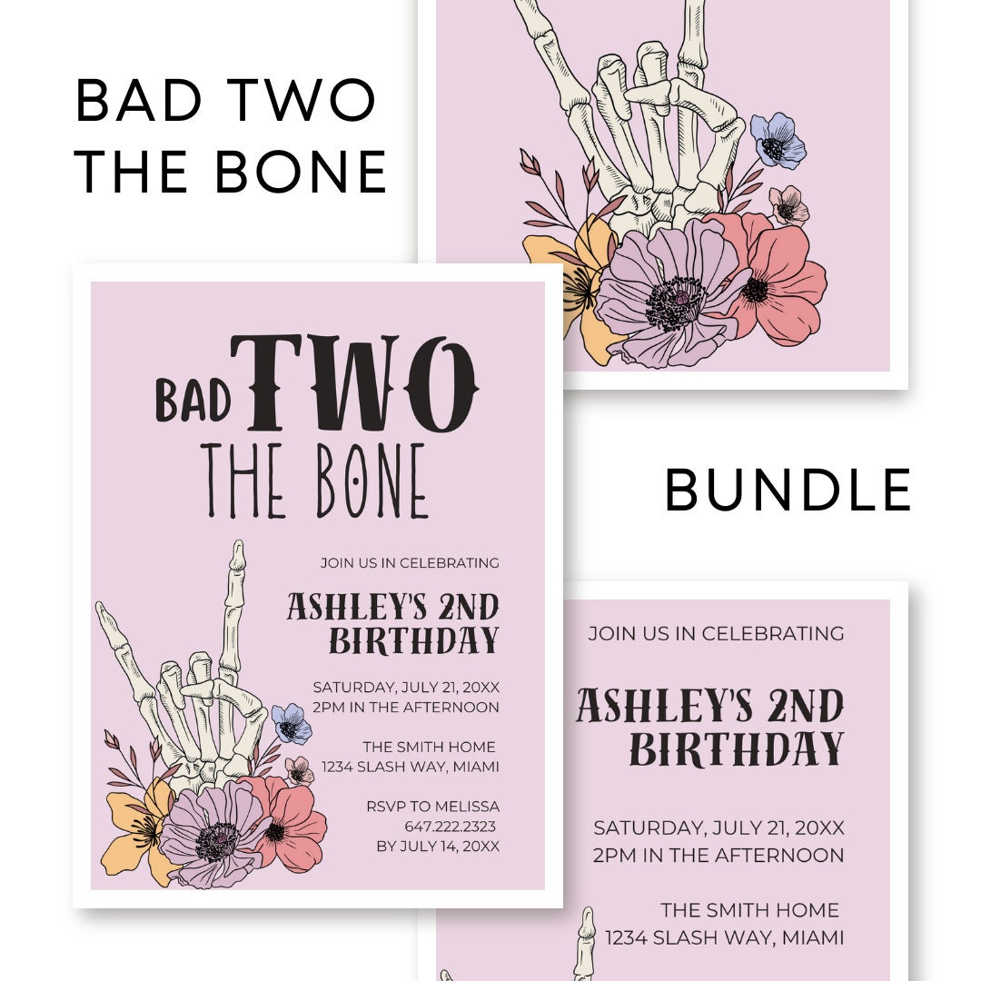 Bad Two the Bone Birthday Bundle - Etsy