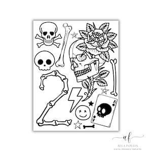 Bad Two the Bone Theme Coloring Pages, Birthday Coloring Sheets - Etsy