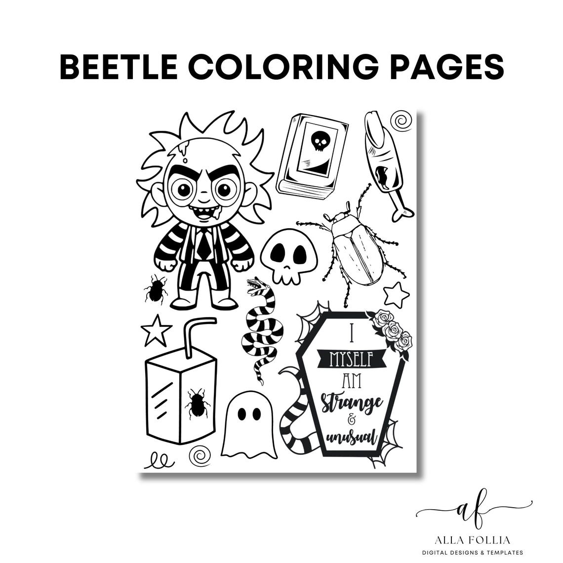 Beetle Theme Coloring Pages, Beetle Birthday Coloring Sheets, Its ...