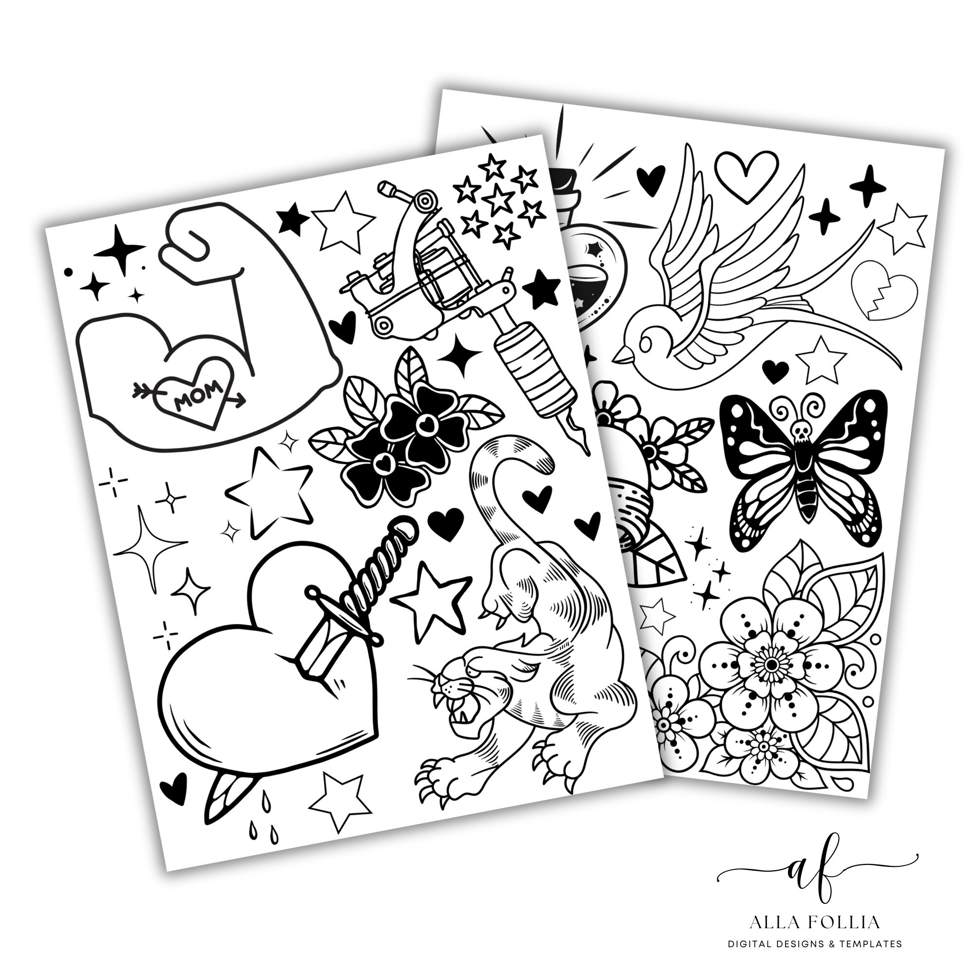 Tattoo Theme Coloring Pages, Bad Two the Bone Birthday Coloring Sheets ...