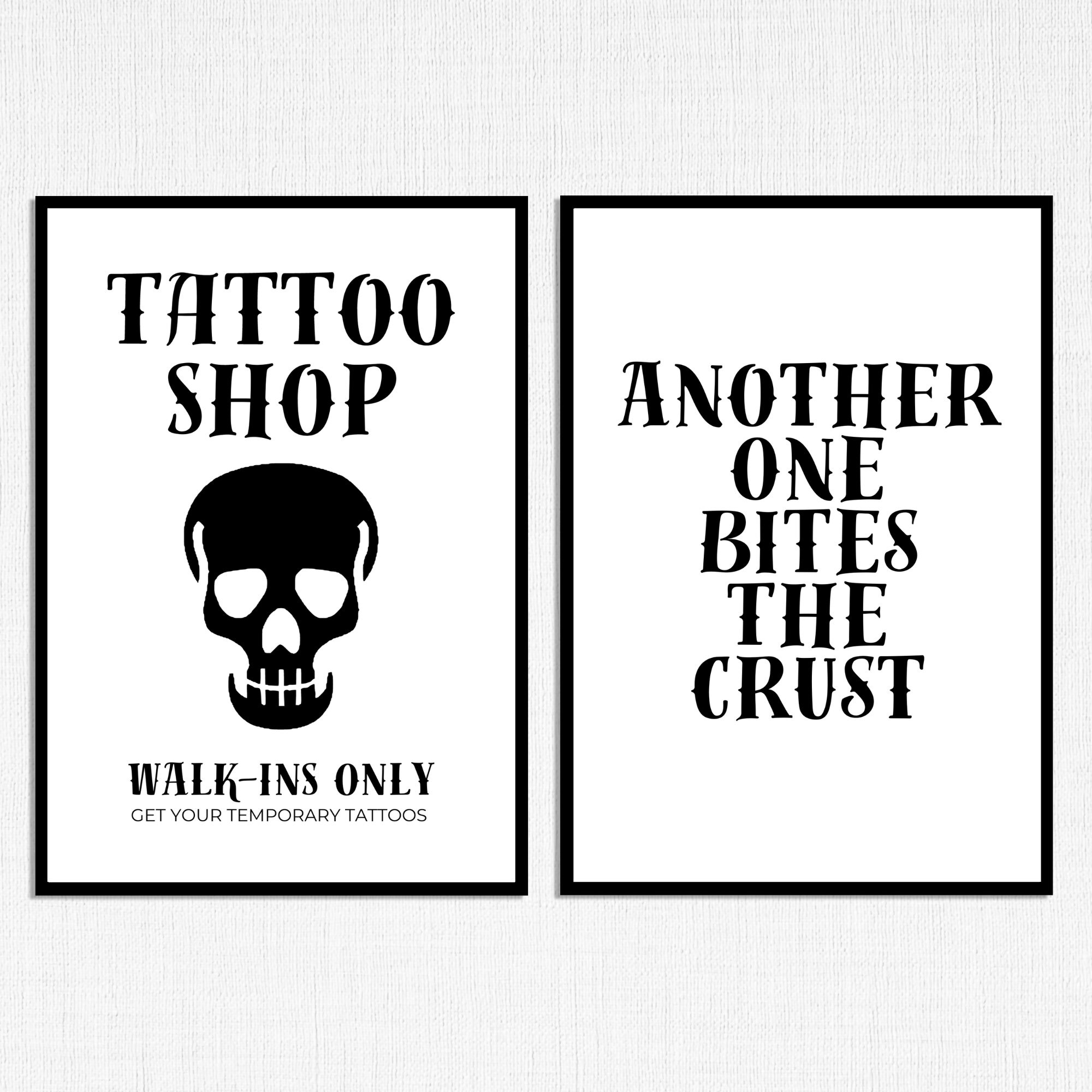 Bad Two the Bone Signs, 2nd Birthday Rock and Roll Theme Party Signs ...