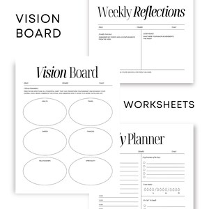 Printable Manifesting and Journaling Worksheets, Vision Board, Daily ...