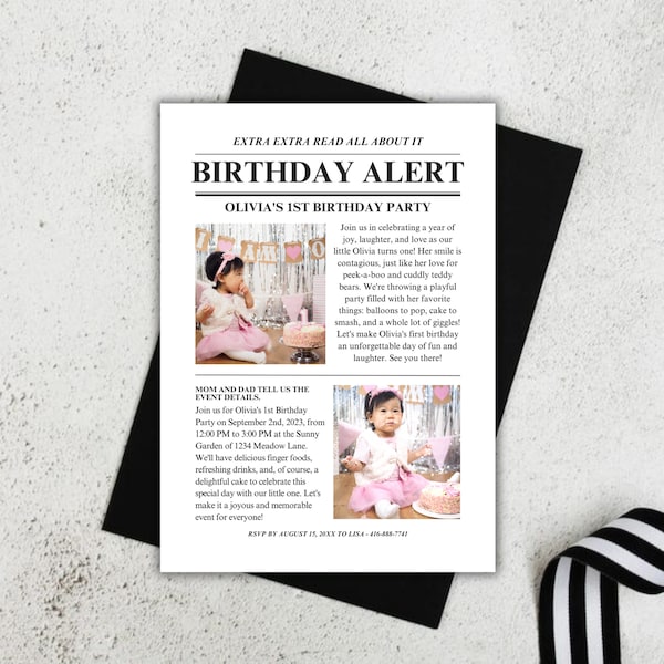 Birthday Newspaper - Etsy