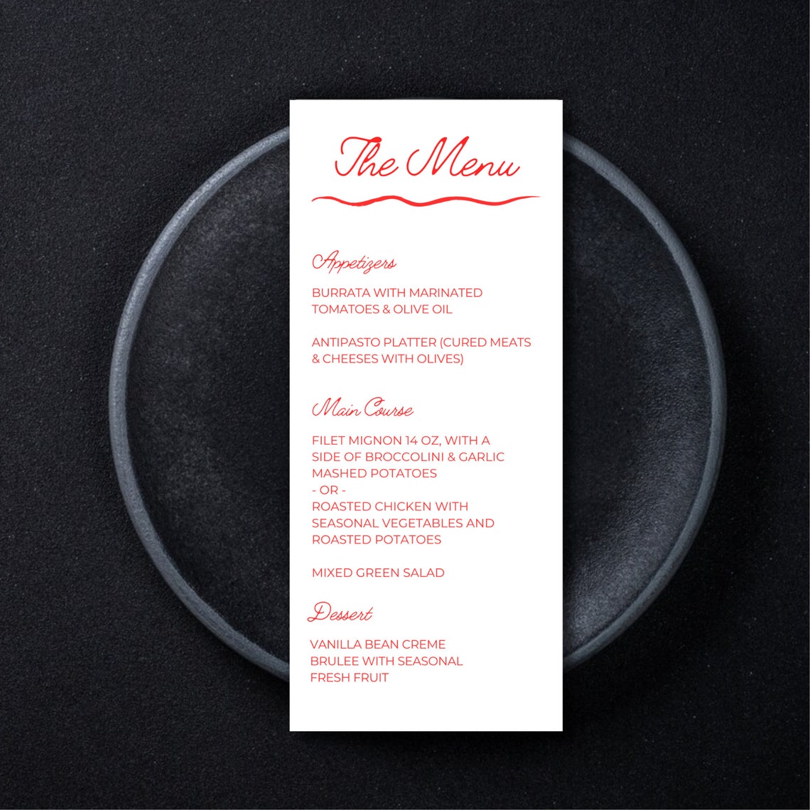 Italian Menu Card, Ciao Bambina Baby Shower, Menu Card for Baby Shower ...