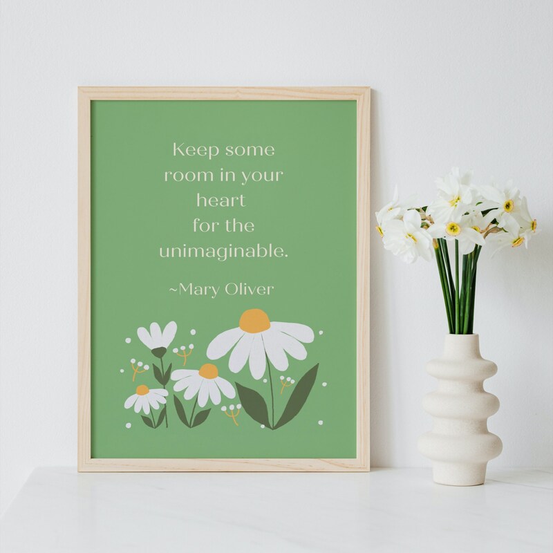 Mary Oliver Wall Art - Etsy
