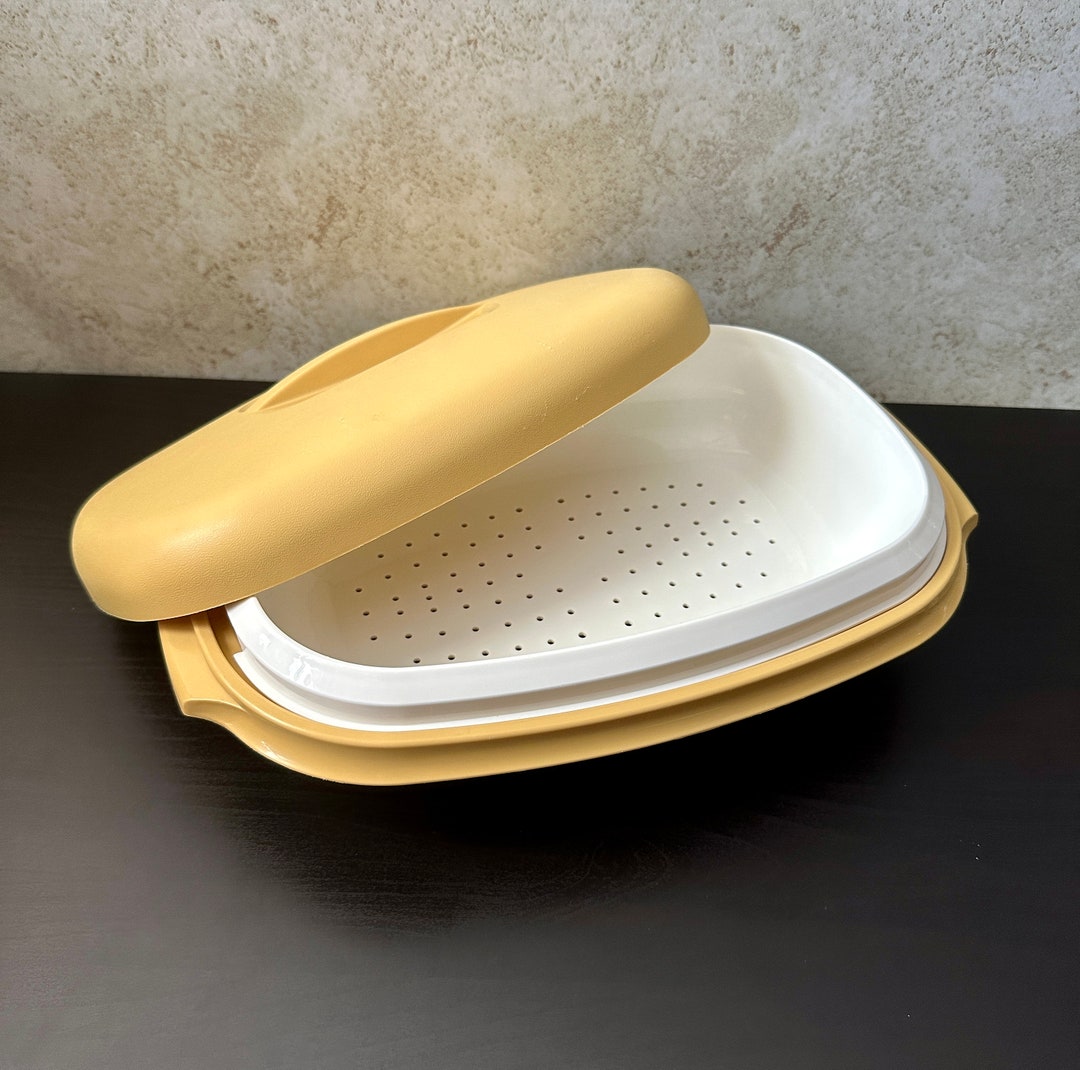 Tupperware Harvest Gold Oval Microwavable Serving Dish 1275-5 1273-4 ...