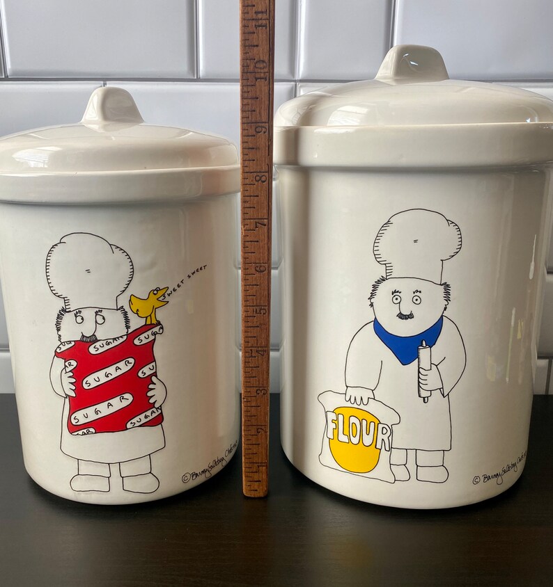 Barney Saltzberg Chefs 1983 Canister Set Vintage Retro - Etsy