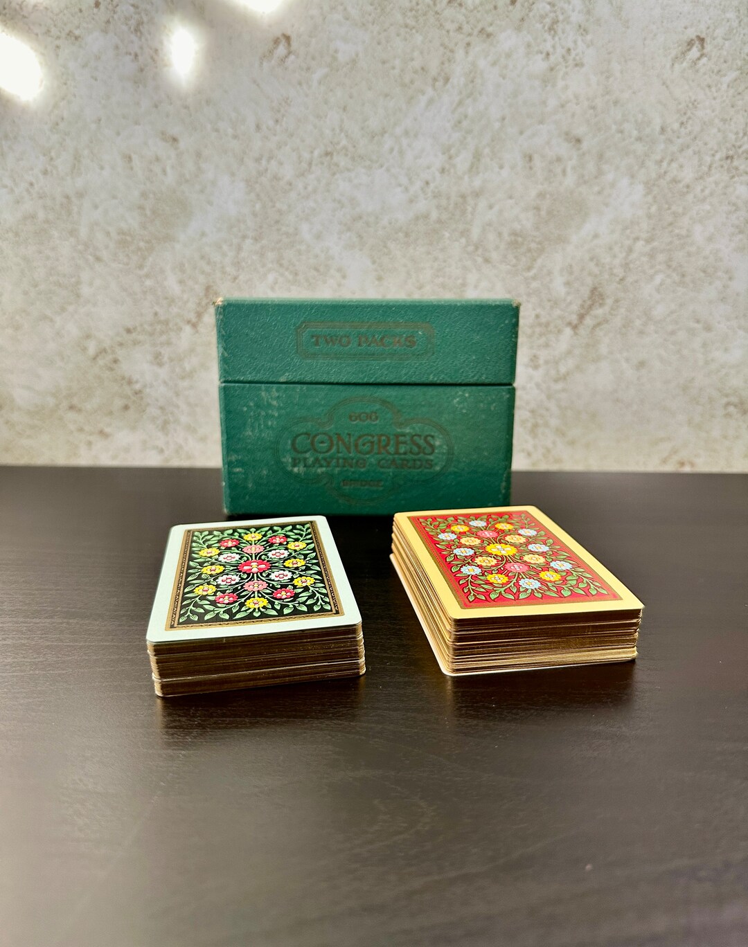 1920s Congress Playing Cards Two Deck Bridge Set Antique Vintage Vtg Retro Vintage Games Retro ...