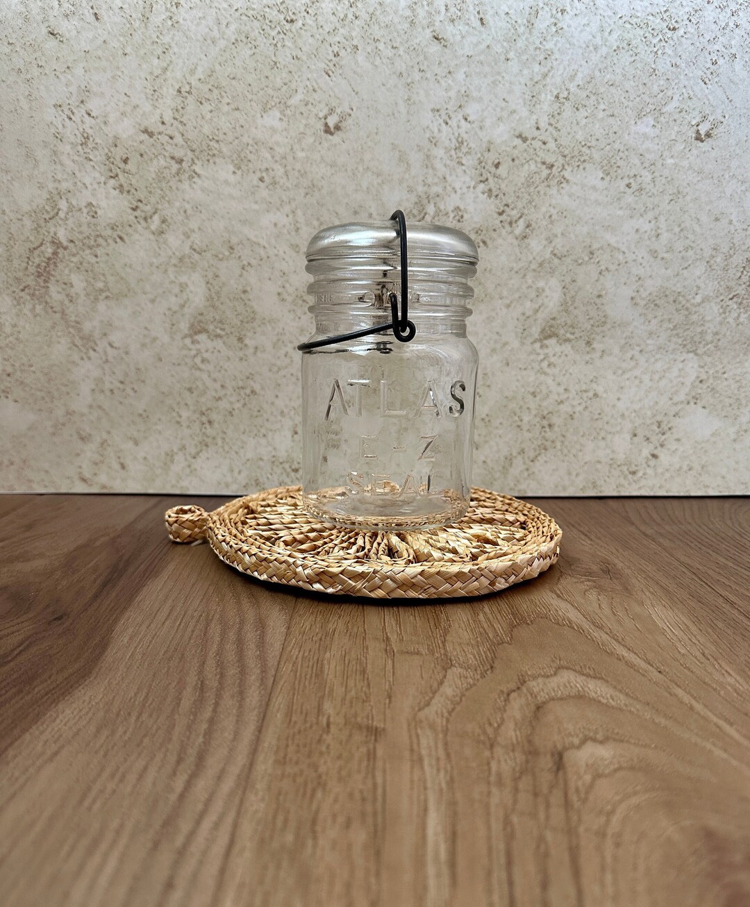 Hazel Atlas Lightning E-Z Seal Bail Wire Canning Jar Vintage Vtg Retro ...