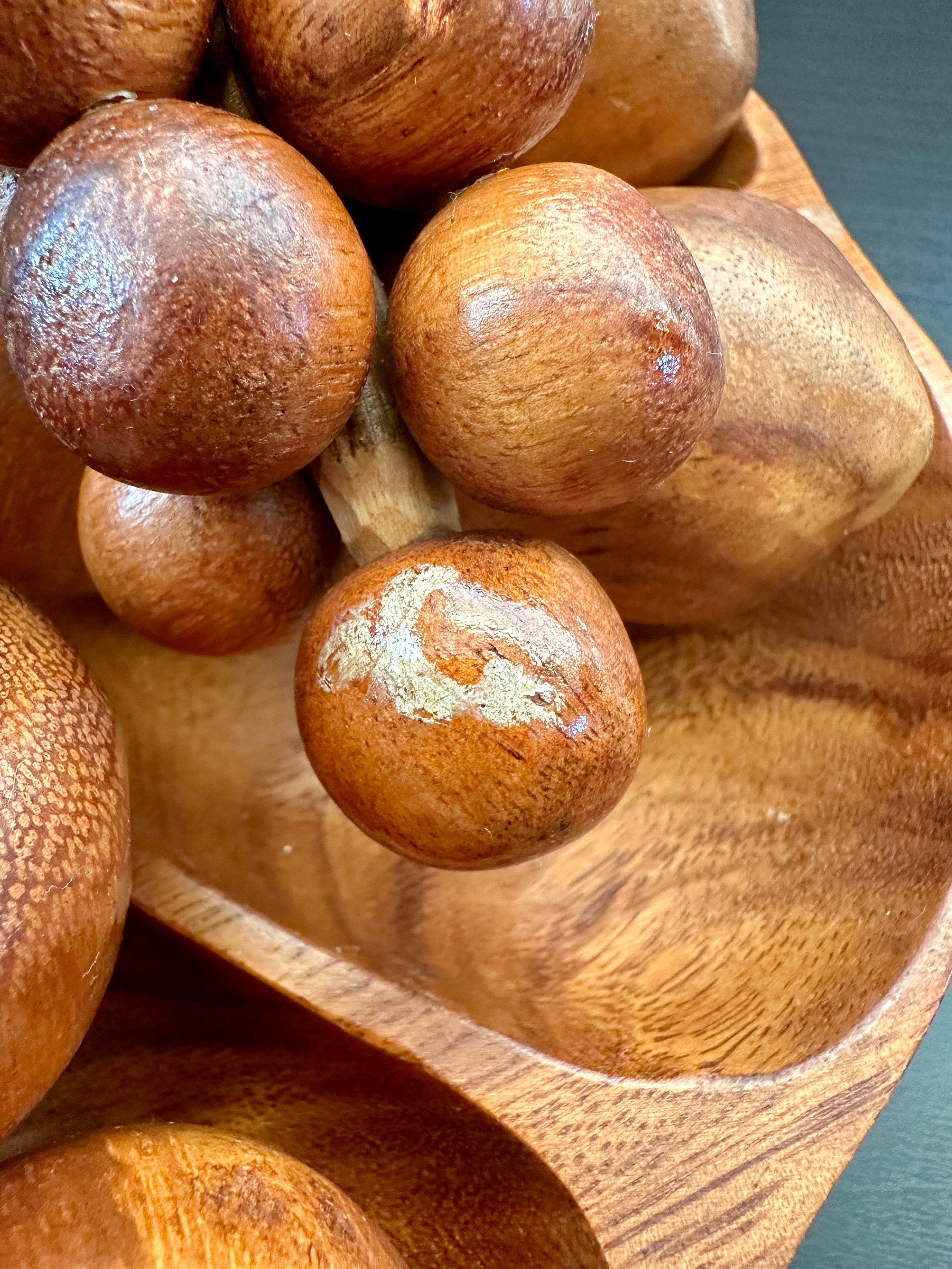 Vintage Wooden Fruit and Bowl Leilani Monkey Pod Wood Vtg Mid Century ...