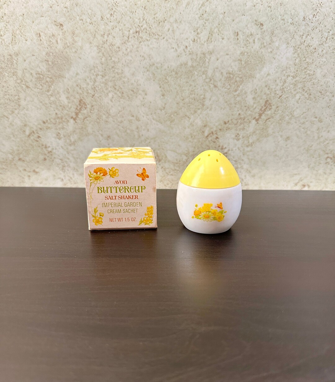 Avon Buttercup Salt Shaker Imperial Garden Cream Sachet Vintage Vtg ...