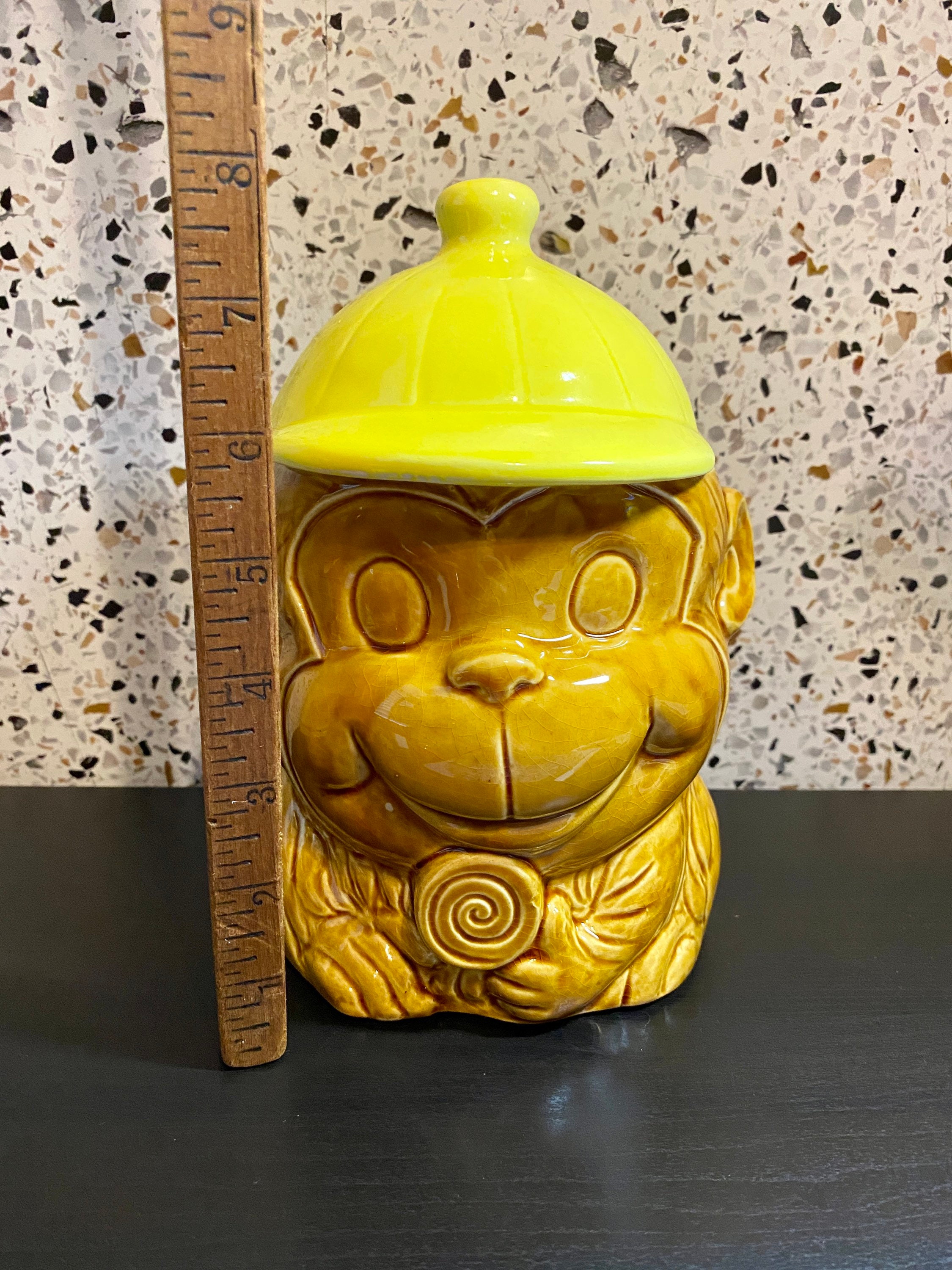 Vintage Monkey Cookie Jar Vtg Japan MCM Mid Century Modern Retro Unique ...