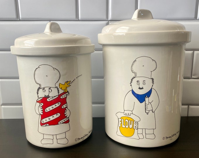 Barney Saltzberg Chefs 1983 Canister Set; Vintage; Retro; - Etsy