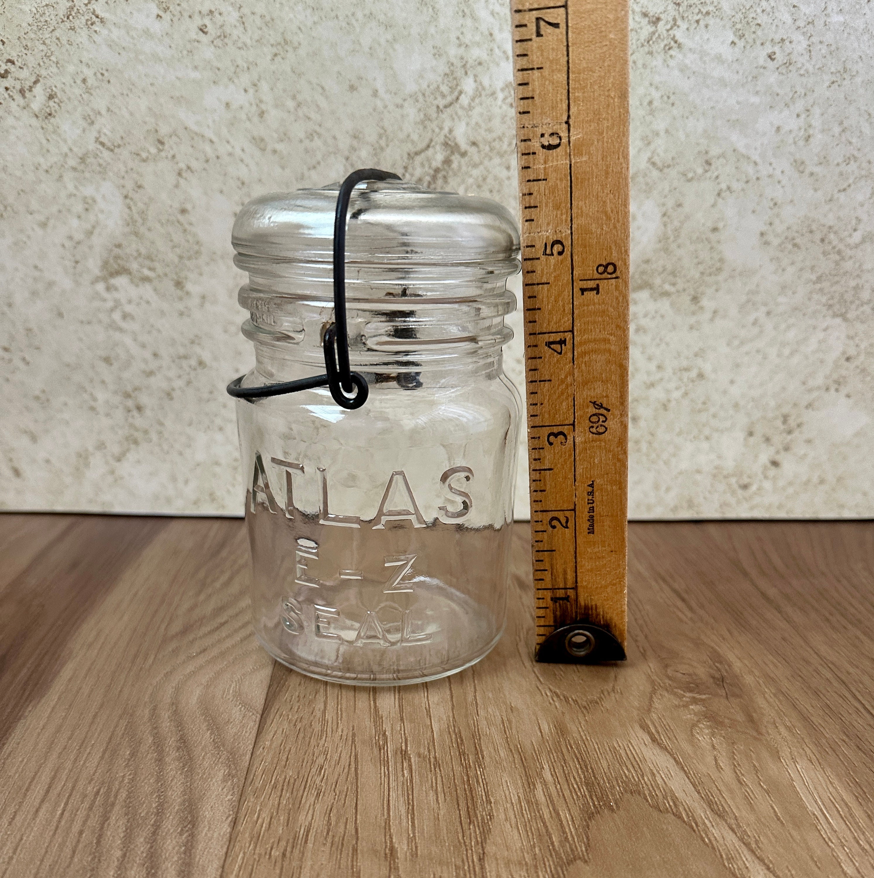 Hazel Atlas Lightning E-Z Seal Bail Wire Canning Jar Vintage Vtg Retro ...