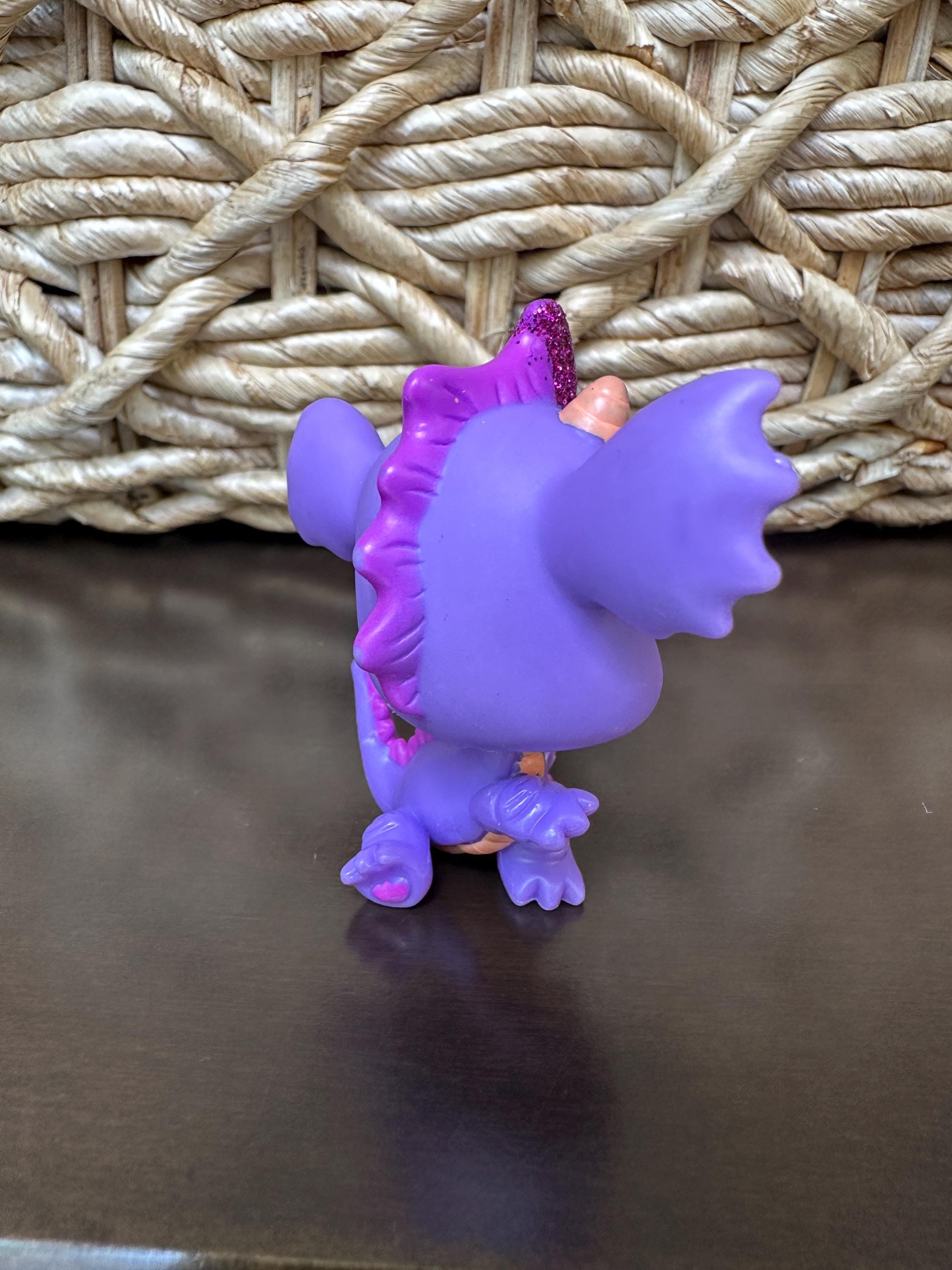 2011 Littlest Pet Shop (LPS) Purple Sparkle Dragon #2660 Gen 2; Glitter ...