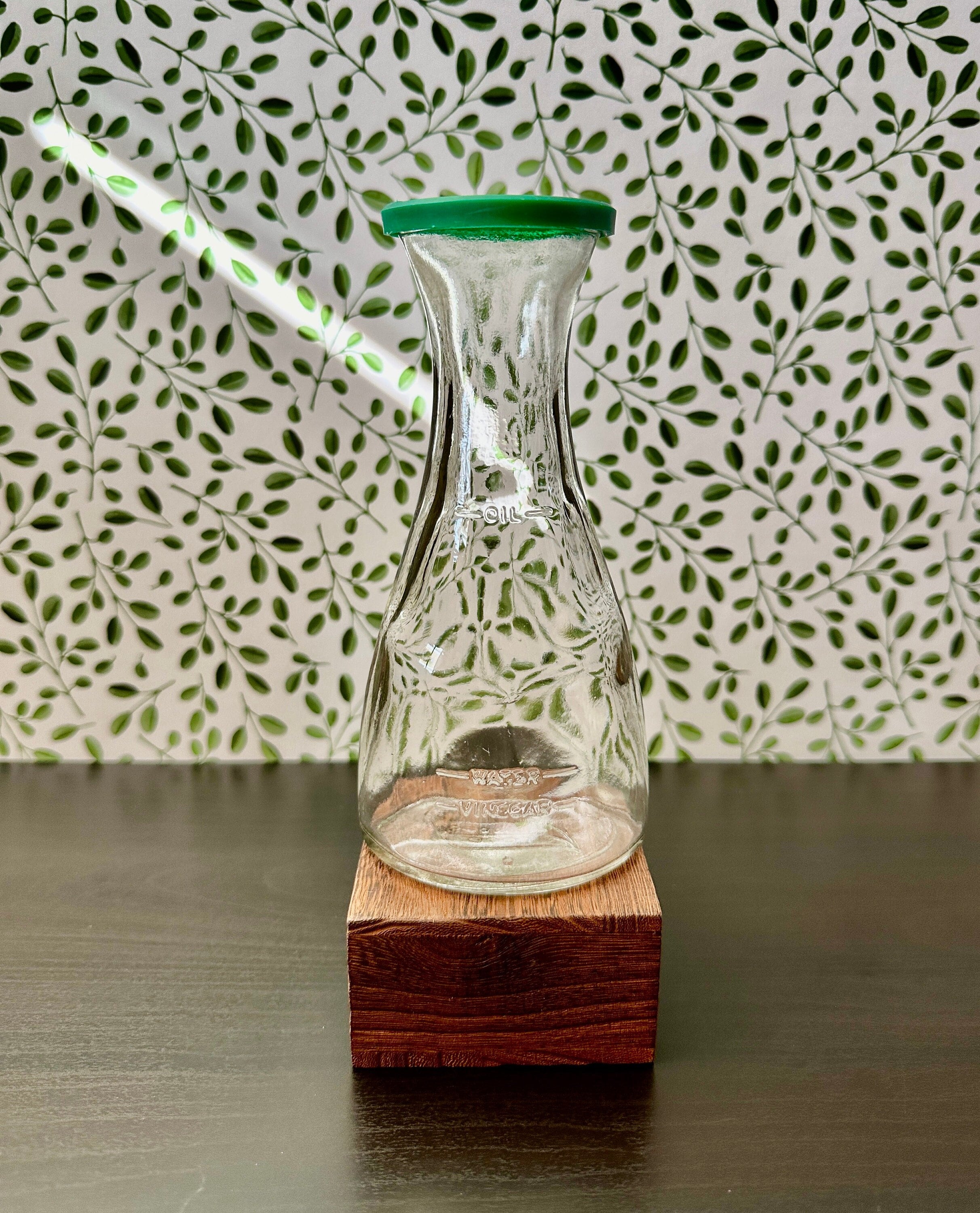 Good Seasons Glass Cruet With Green Plastic Lid Vintage MCM Mid Century ...