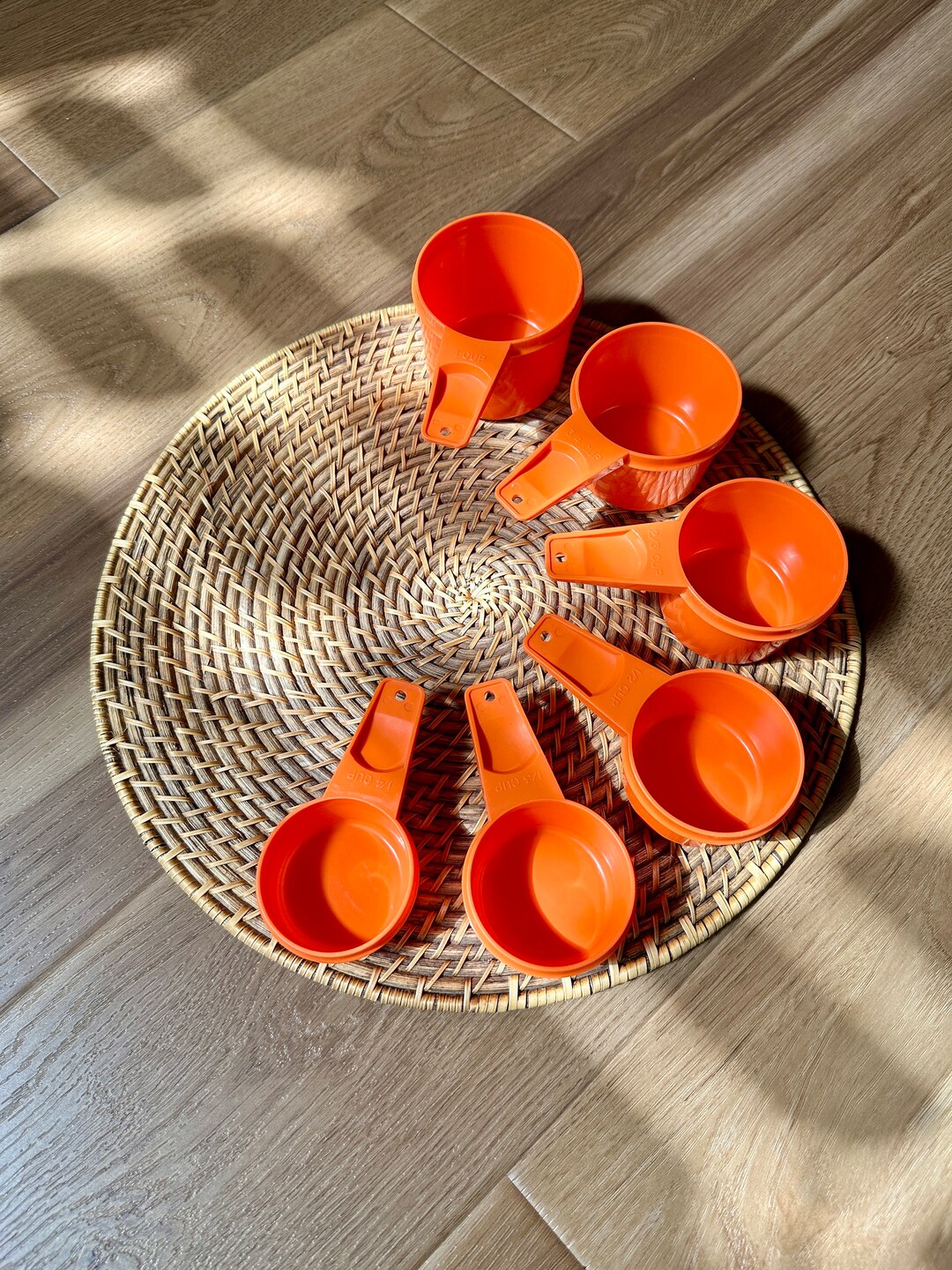 Tupperware Set of 6 Burnt Orange Measuring Cups Vintage Vtg Retro ...