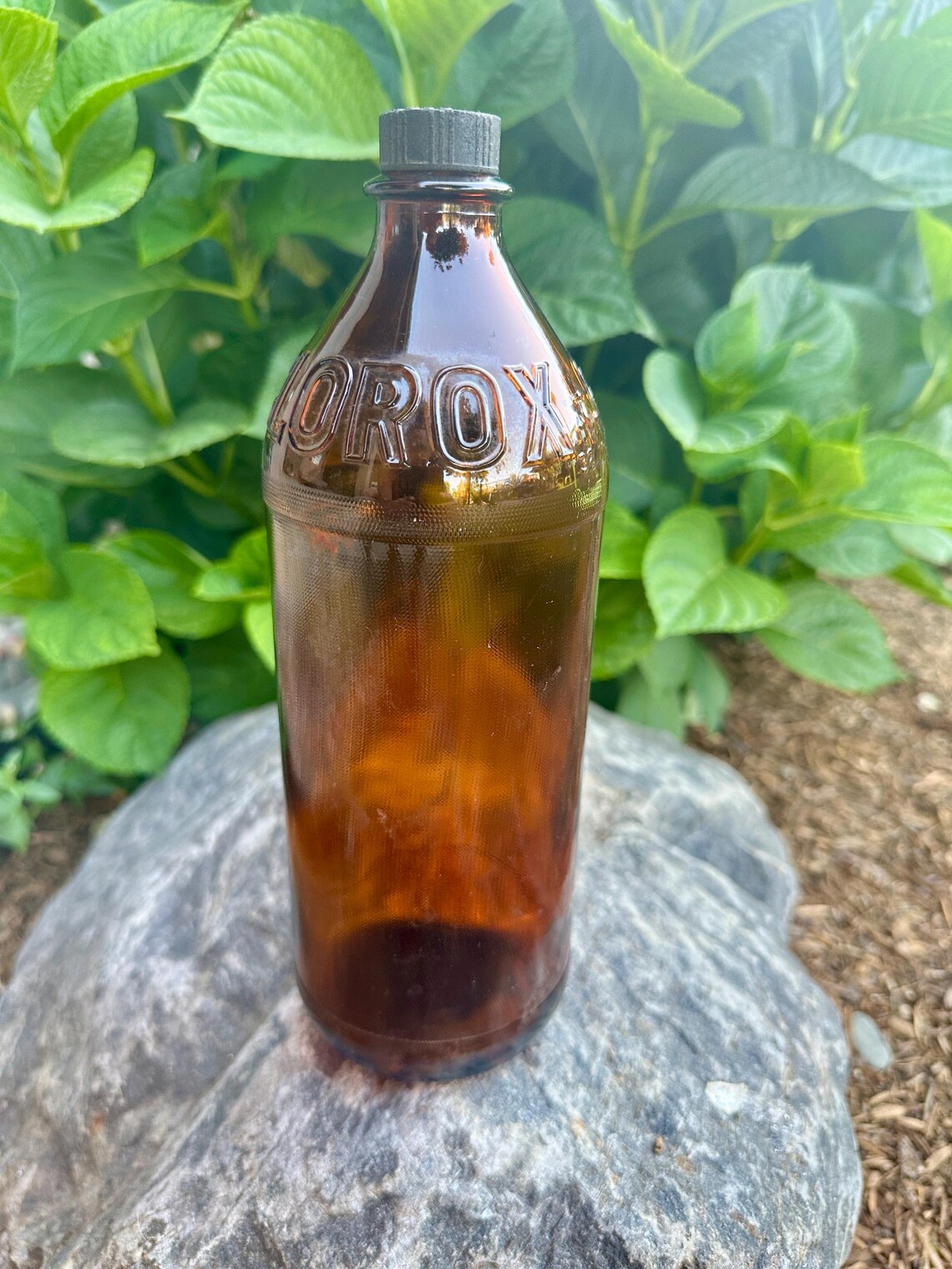 1951-1954 Clorox Quart Amber Glass Bottle; Vintage Bleach Bottle ...