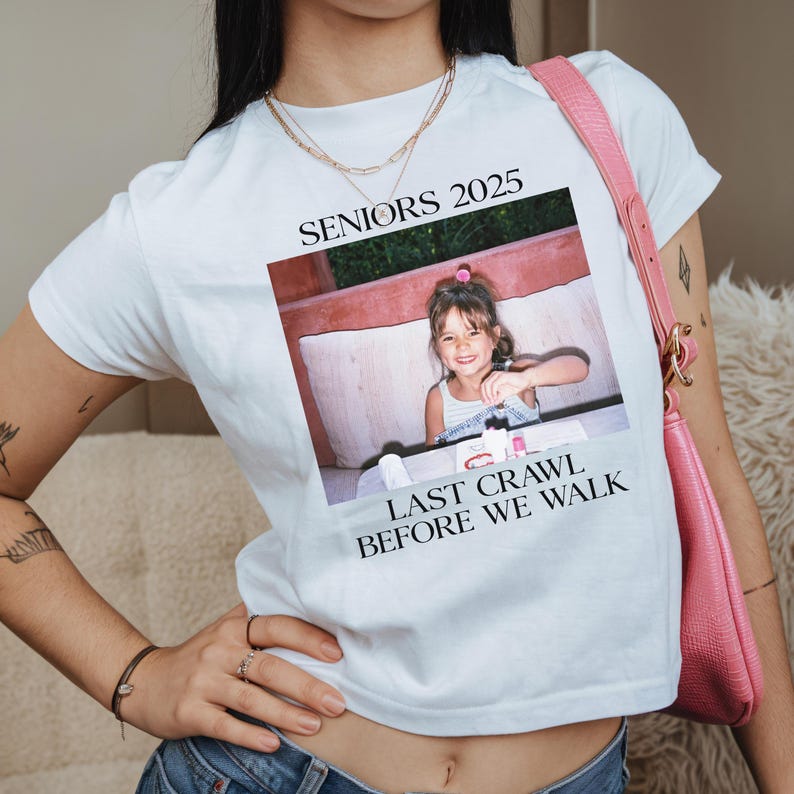 Last Crawl Before We Walk Grad Baby Tee,senior Baby Tee,custom Graduate ...