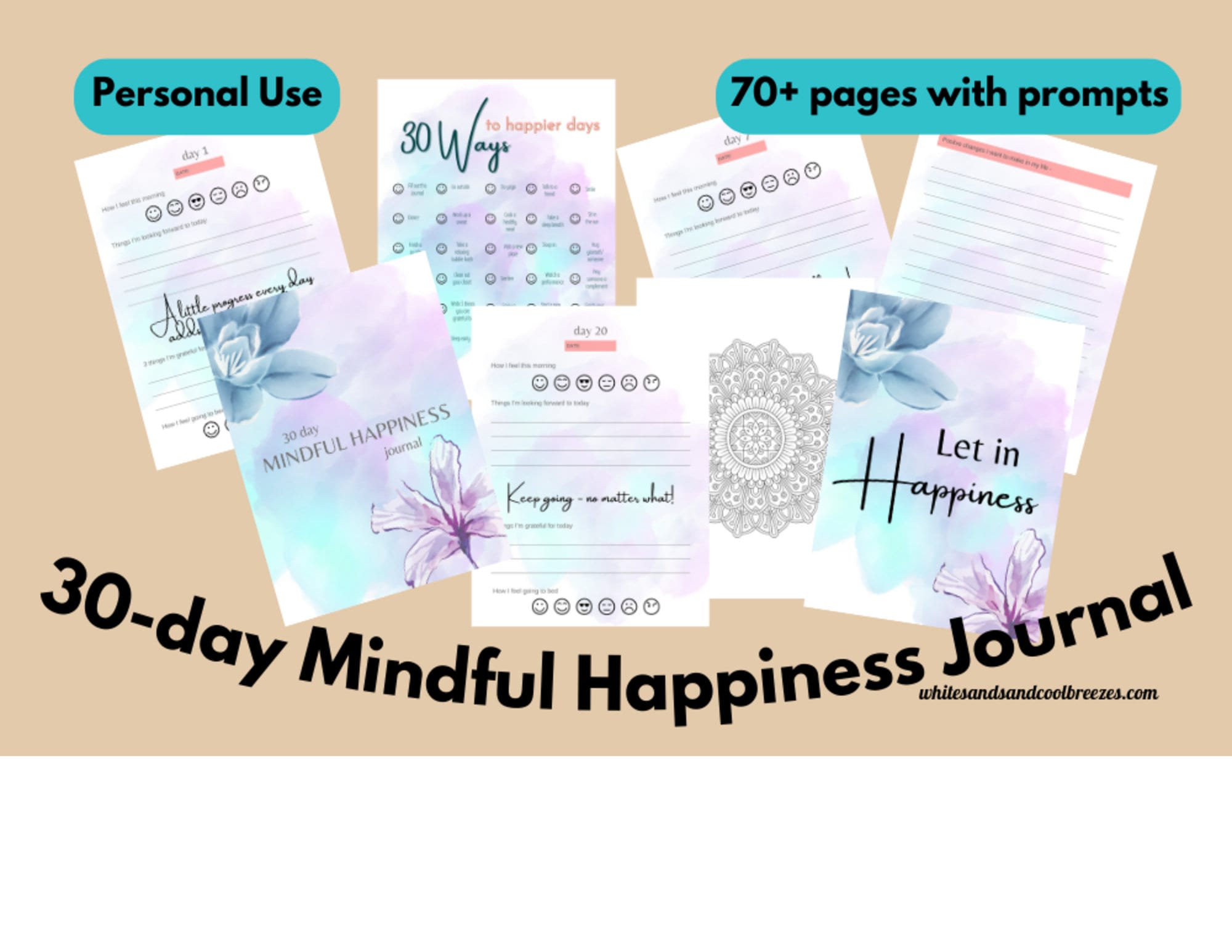 Mindfulness Journal - Mindfulness Worksheets - Self-care Journal - 30 ...