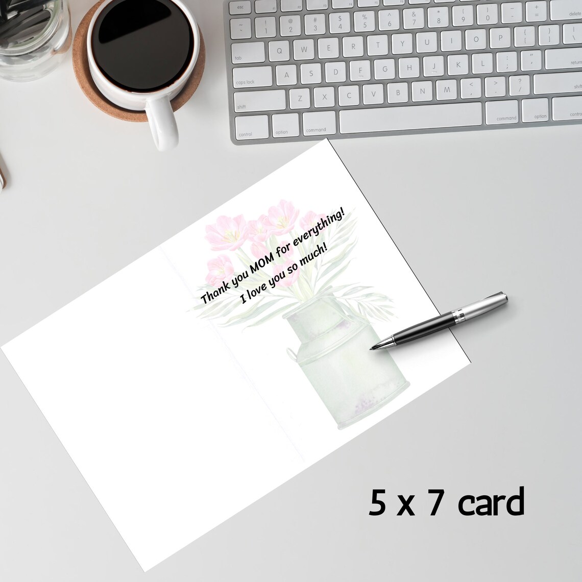 Heart Mother's Day Card - Printable Mother's Day Card - Word Art Mother ...