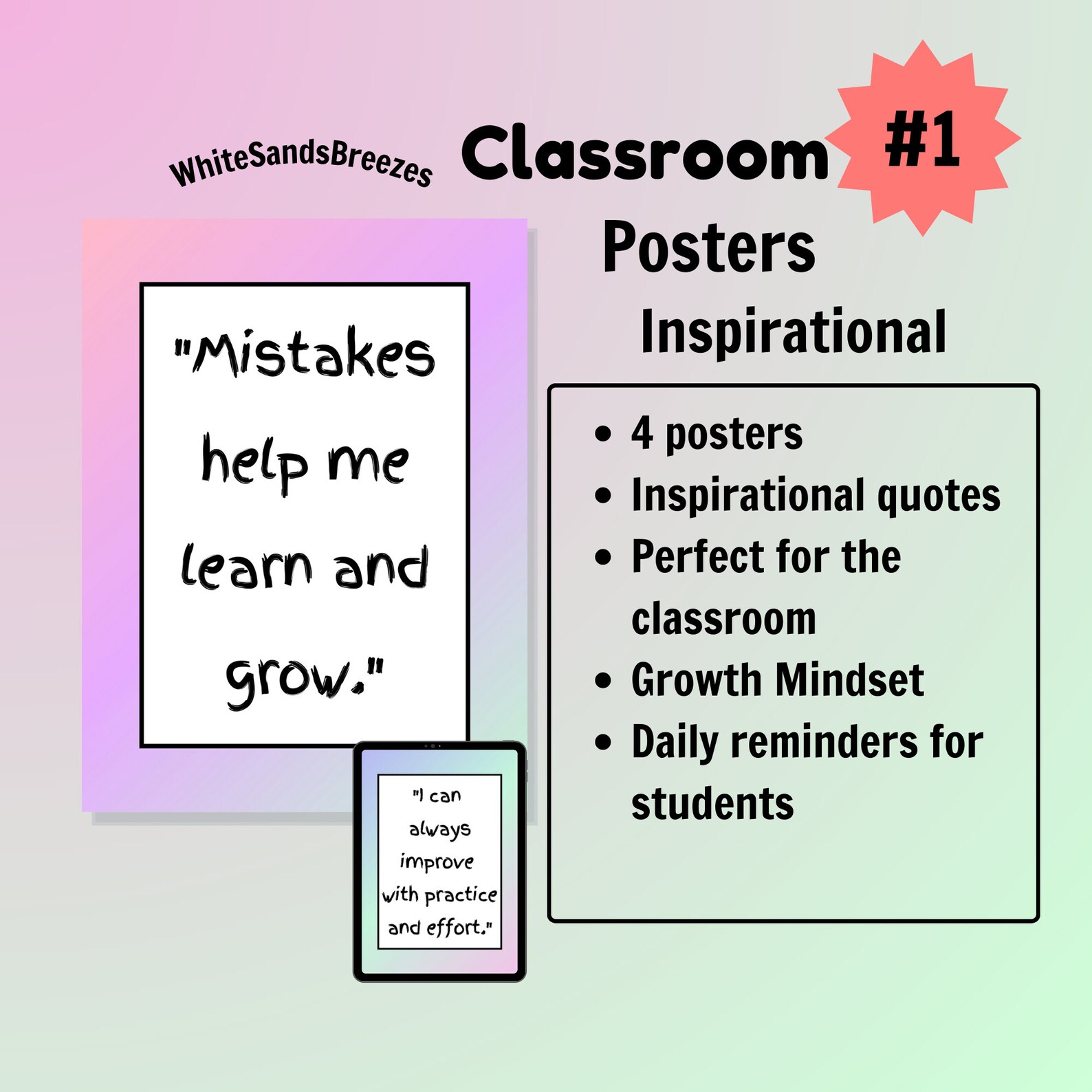 Growth Mindset Poster Growth Mindset Classroom Poster Mindset Poster ...