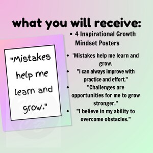 Growth Mindset Poster Growth Mindset Classroom Poster Mindset Poster ...