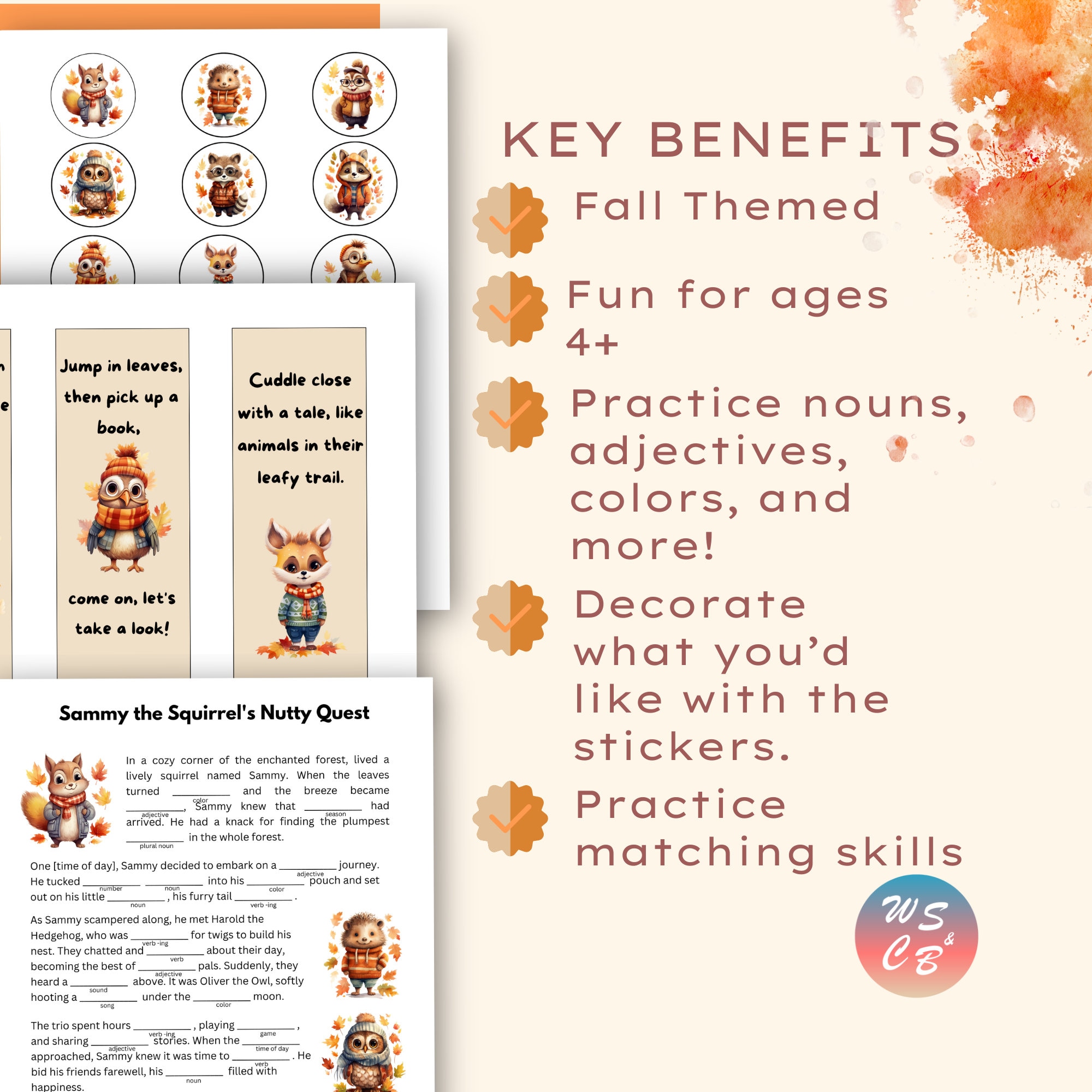Fall Games for Kids Mad Libs Printable Fall Games Bundle Fall Games ...