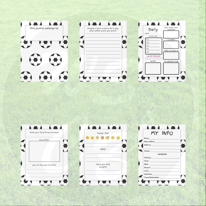 Boys Journal - Printable Kids Daily Journal - Printable Sports Journal ...