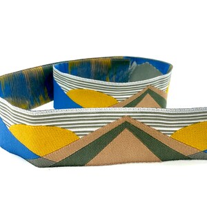 25mm Alien Invasion Designer Jacquard Ribbon by Ali Ruby Geometric Trim ...