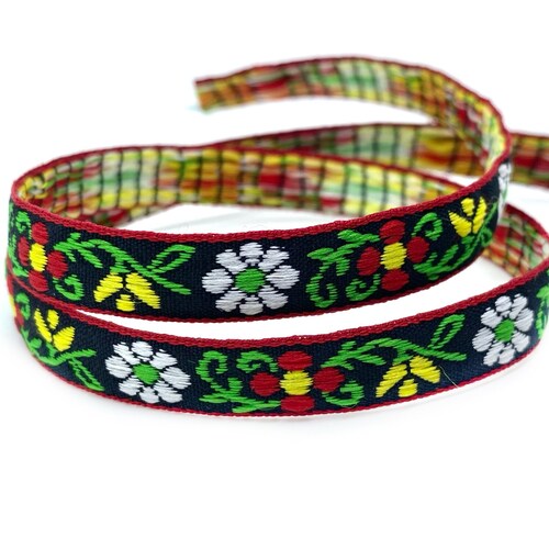 10mm Spring Flower Ribbon Embroidered Ribbon 3/8 Wide - Etsy