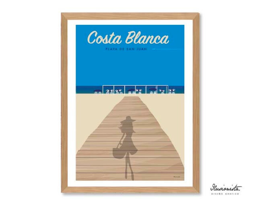 LAMINA PLAYA / Illustration Playa De San Juan / Alicante / Valencian ...