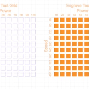 Test Grid (cut and Engrave) for Xtool Creative Suite - XCS File Instant ...