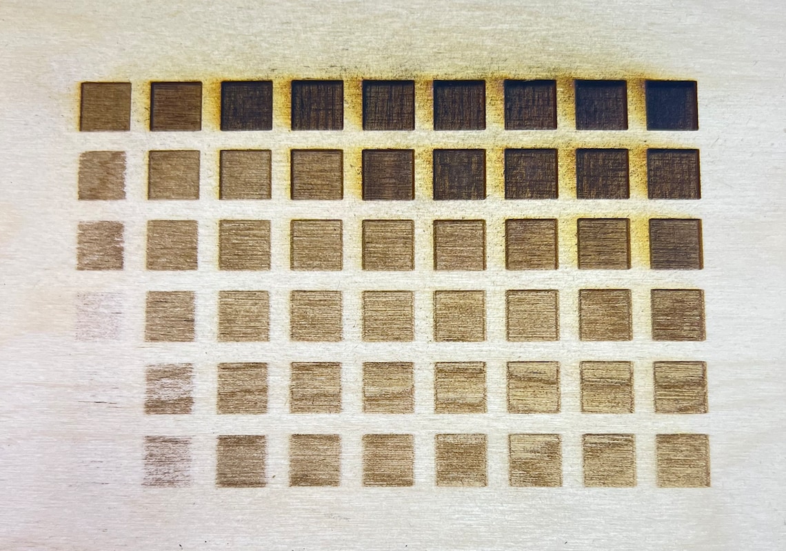 Test Grid (cut and Engrave) for Xtool Creative Suite - XCS File Instant ...